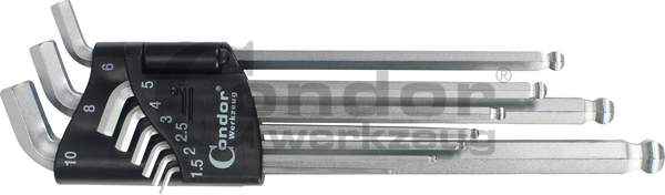 Key SetsBall End Key Set, 9 pcs., short arm, hex 1.5-10 mm – A1 Tool ...